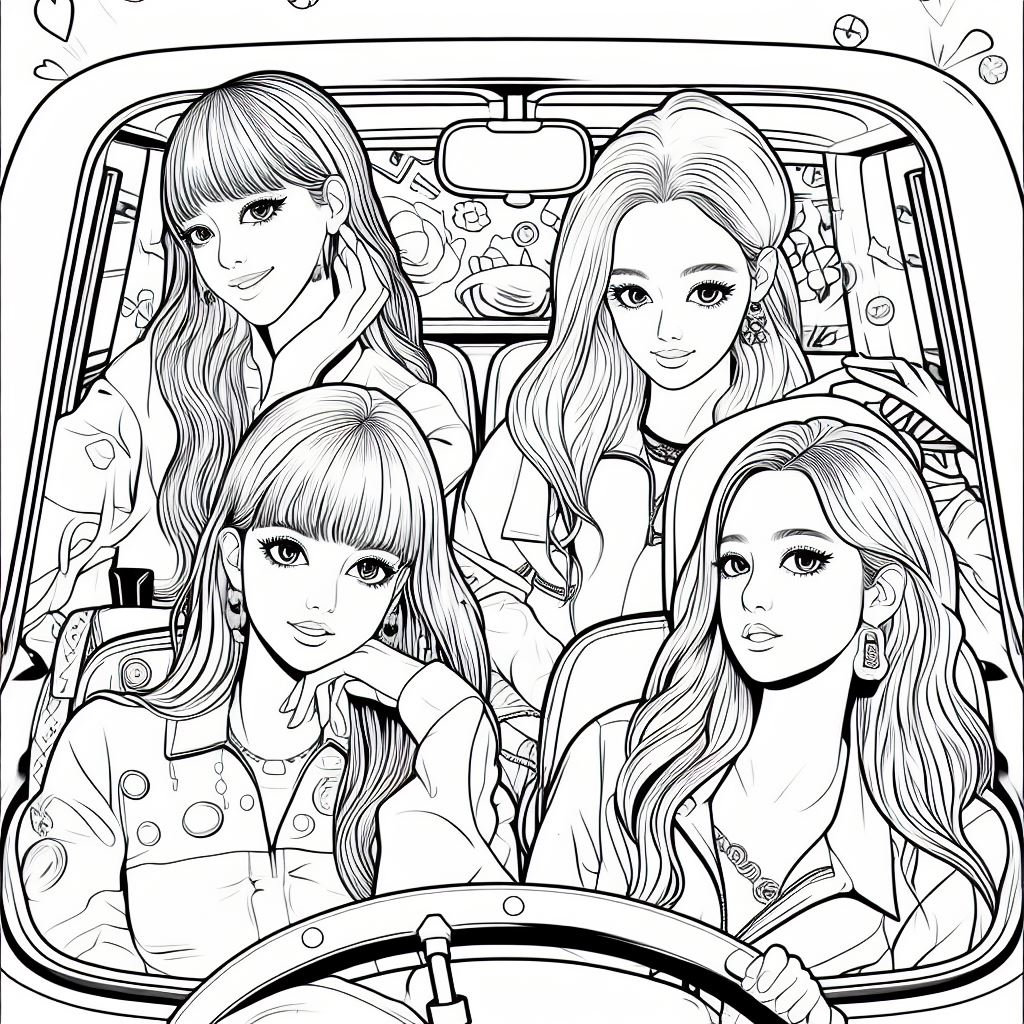 Coloring Book BLACKPINK Cute Cartoon 20 Coloring Pages for - Etsy