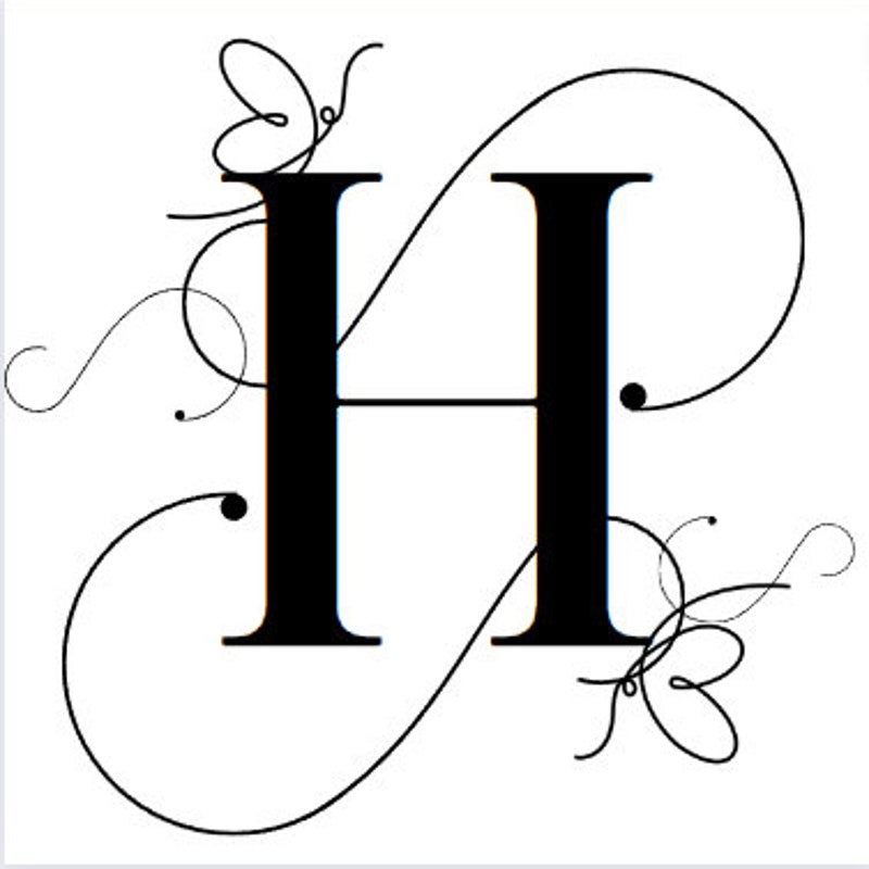 B Split Letter Monogram - Etsy