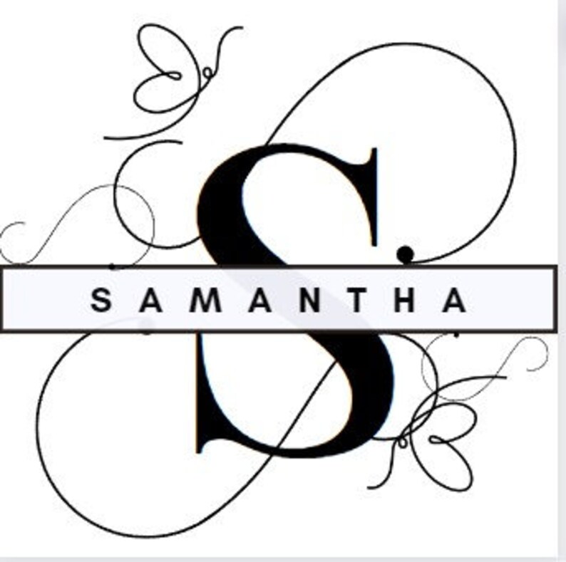 Split Monogram, Split Letter, Alphabet for Cricut, Regal Initial, Font ...