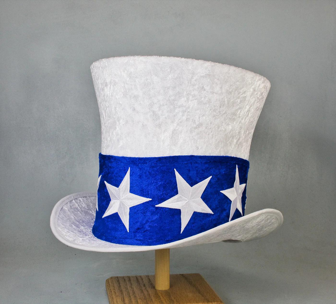 Handmade Velvet Uncle Sam Top Hat: Stars & Stripes Patriotic Costume - Etsy