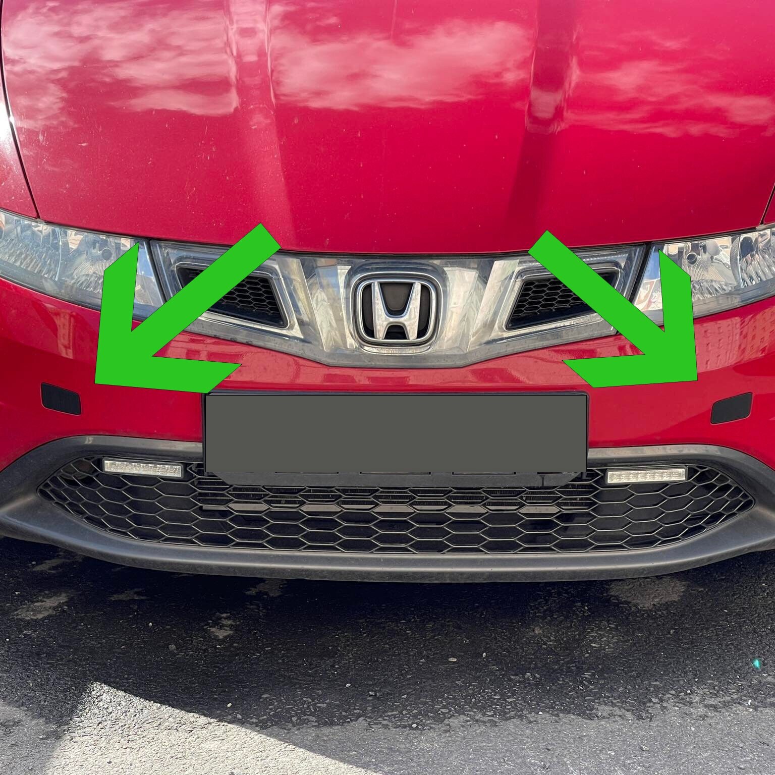 Honda Civic 8th Front Tow Eye Cover Bumper Insert FN Mk8 VIII - Etsy