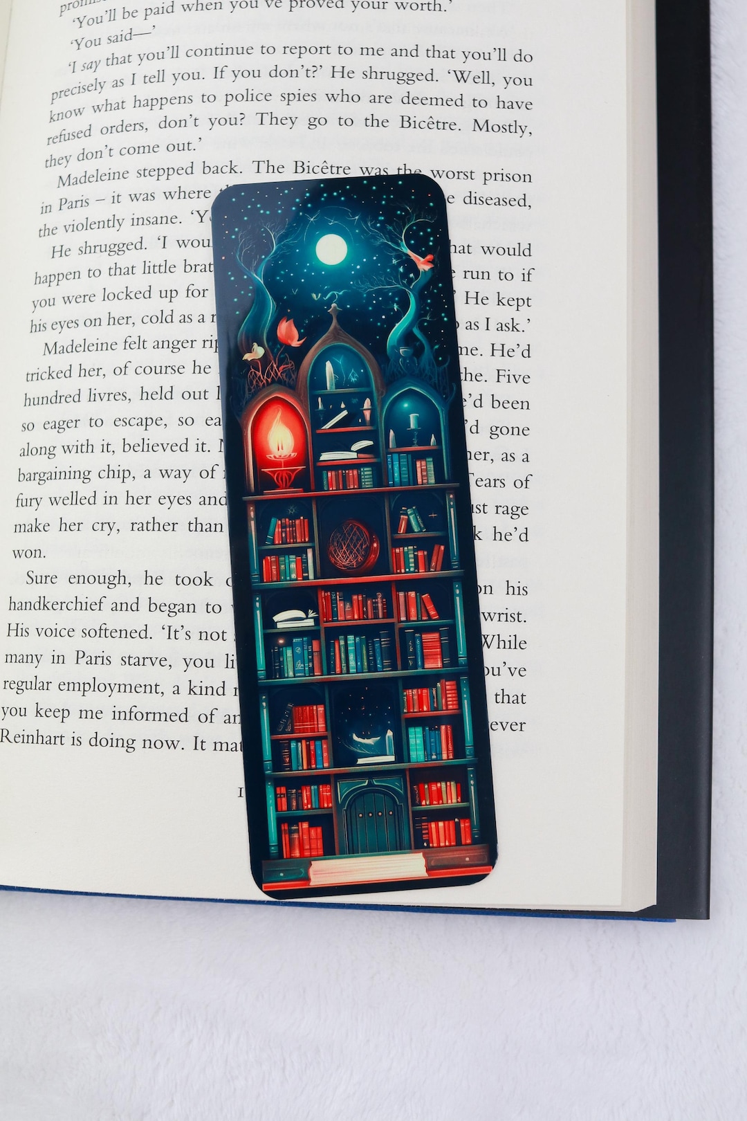 Magic Library Bookmark - Enchanted Library Fantasy Bookmark - Book ...