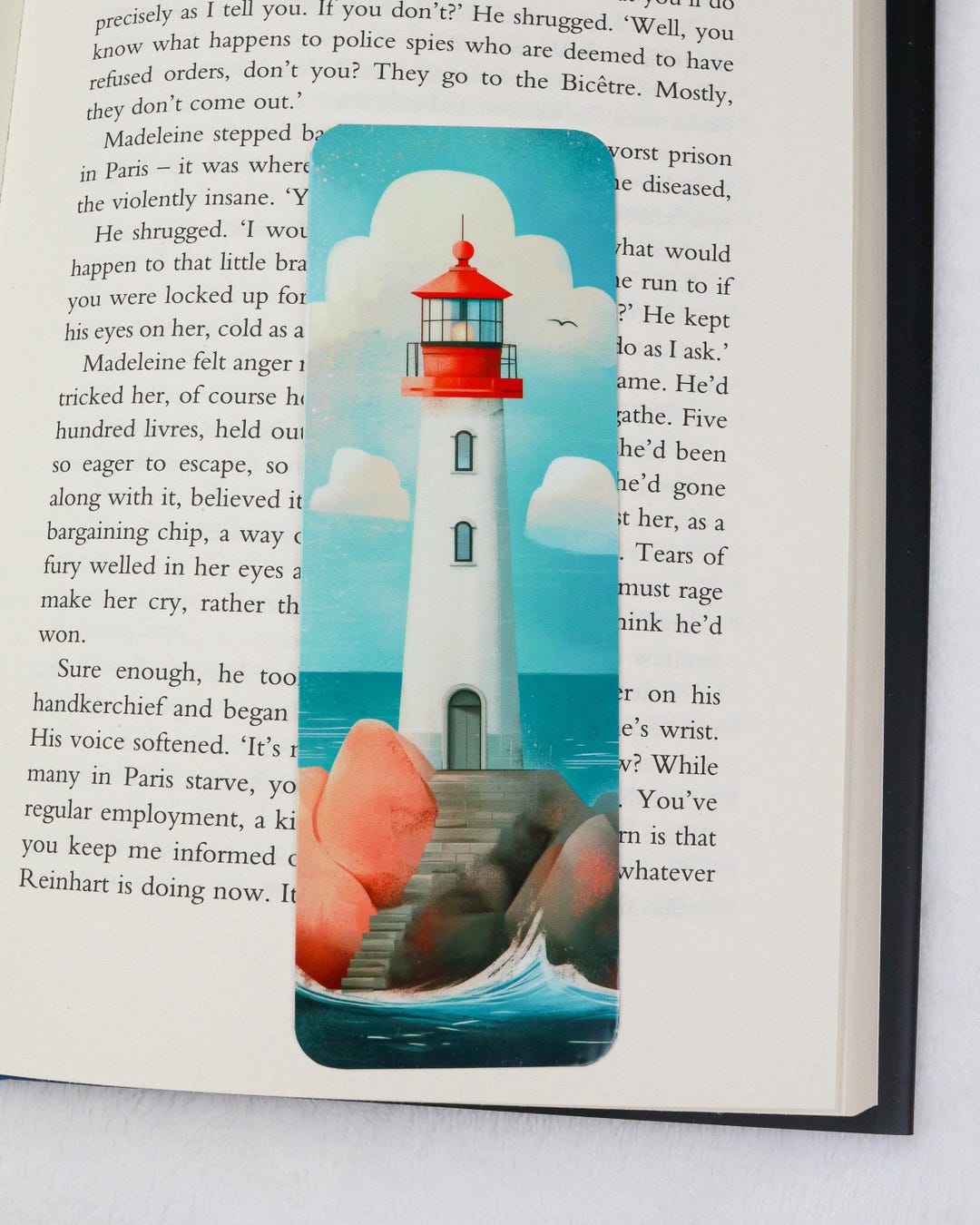 Cute Summer Lighthouse Bookmark - Seaside Bookmark - Book Lover Gift ...