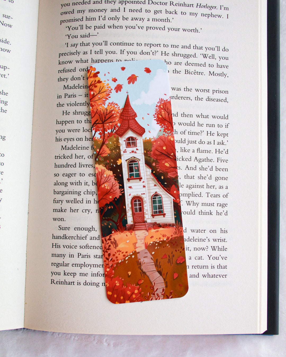 Cute Autumn Cottagecore Bookmark - Cozy Reading Bookmark - Book Lover ...