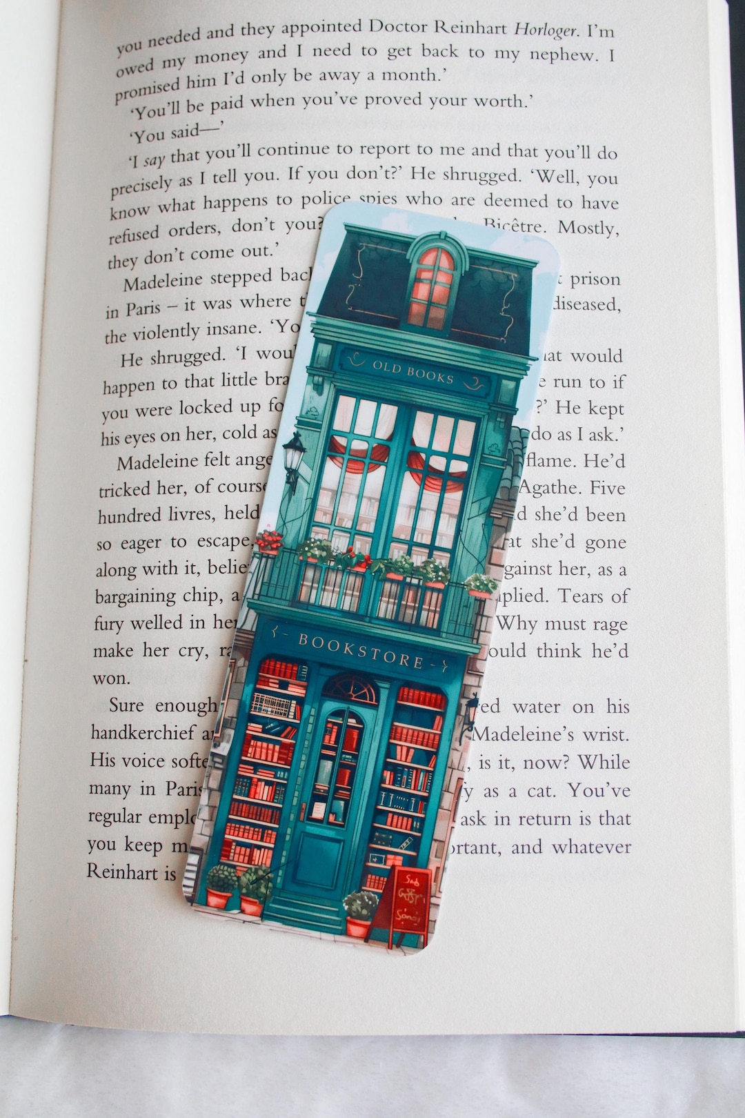 Cute Bookshop Bookmark - Cozy Reading Space Bookmark - Book Lover Gift ...