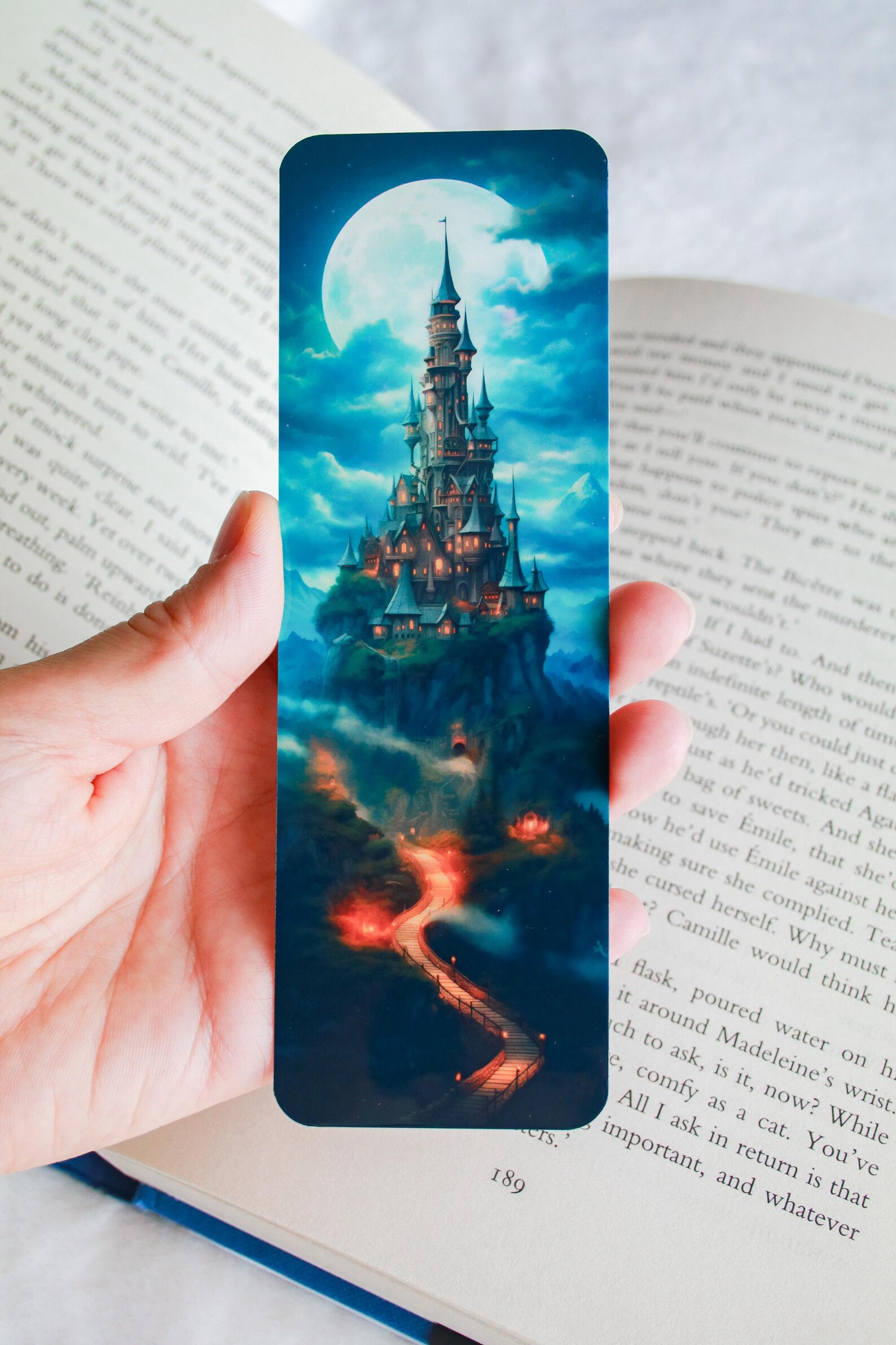 Fantasy World Bookmark - Fantasy Castle Bookmark - Book Lover Gift ...
