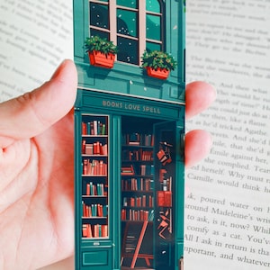 Cute Bookshop Bookmark - Cozy Reading Space Bookmark - Book Lover Gift ...