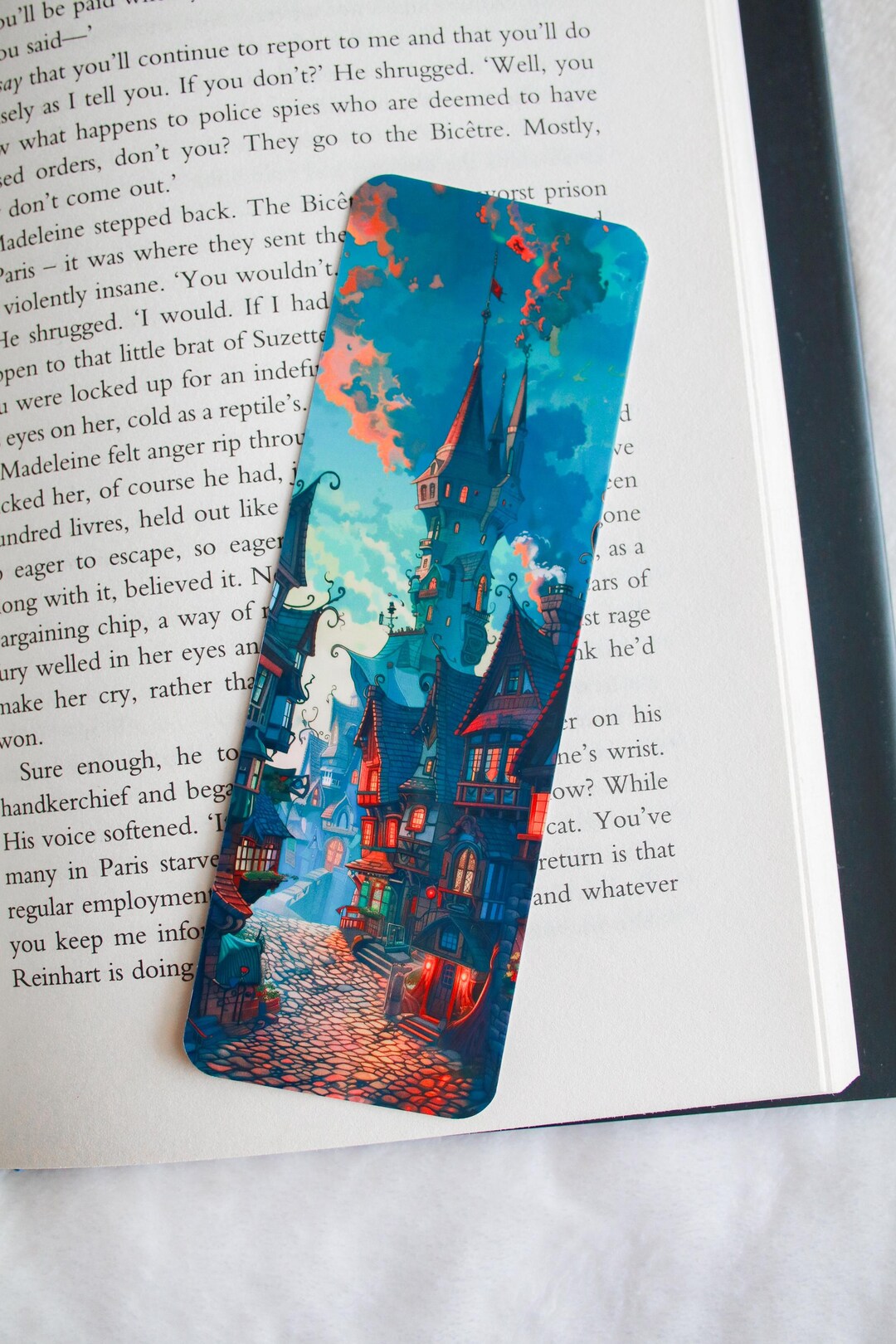 Fantasy World Bookmark - Fantasy Village City Bookmark - Whimsical and ...