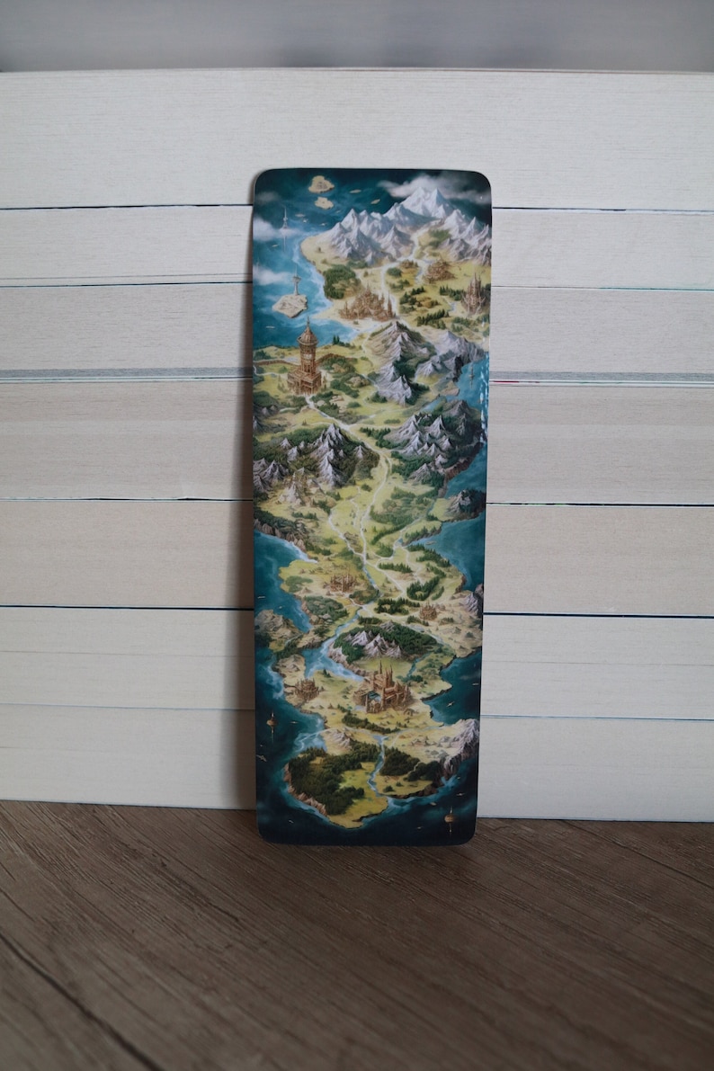 Fantasy World Bookmark - Fantasy Map Bookmark - Book Lover Gift ...