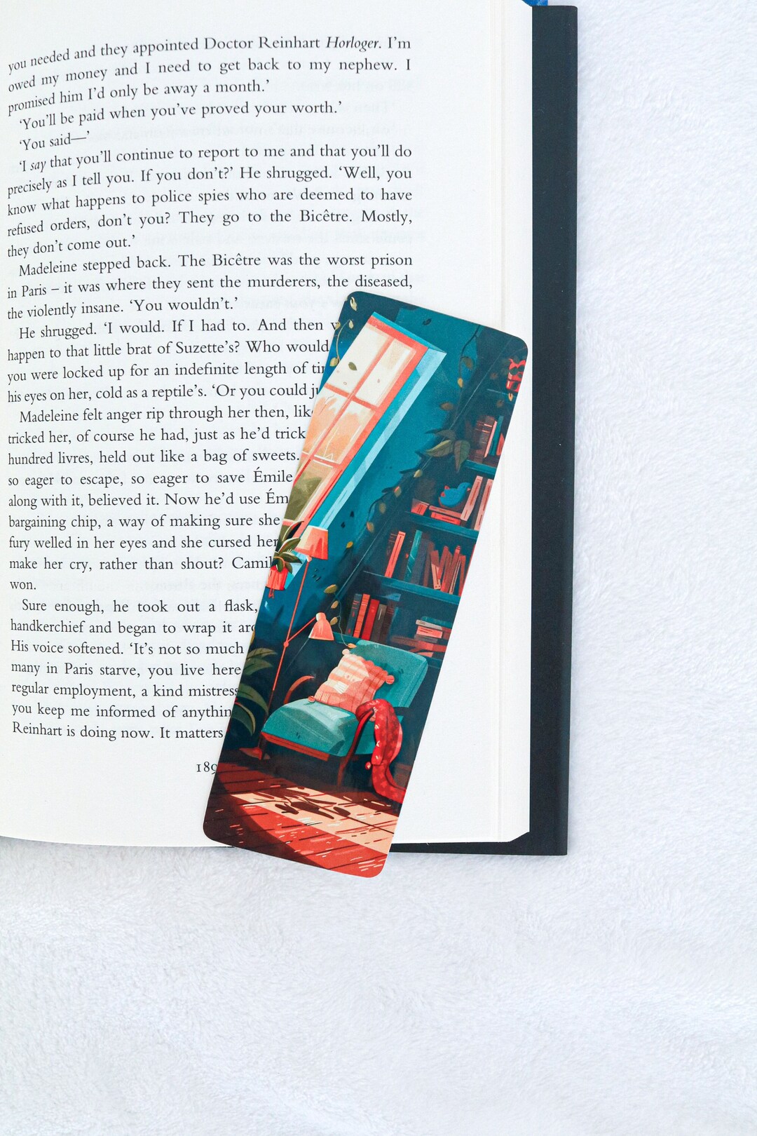 Joli signet de bibliothèque - Signet pour espace de lecture confortable ...