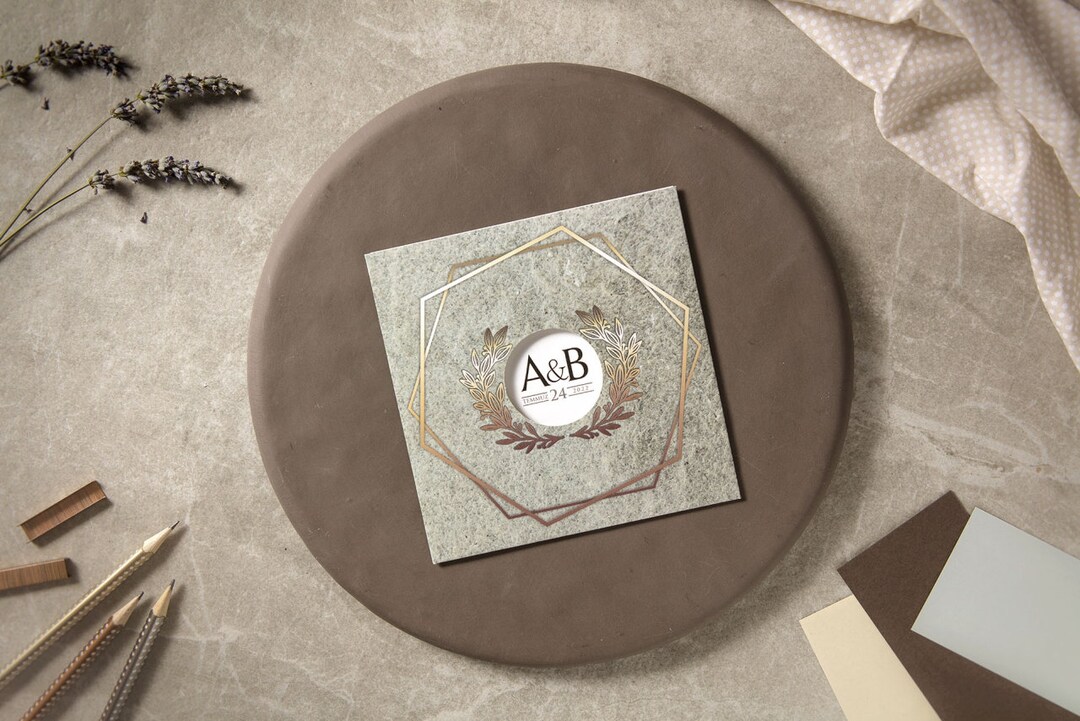Square Invitation Wedding Invitations , Gray and White Invitation ...