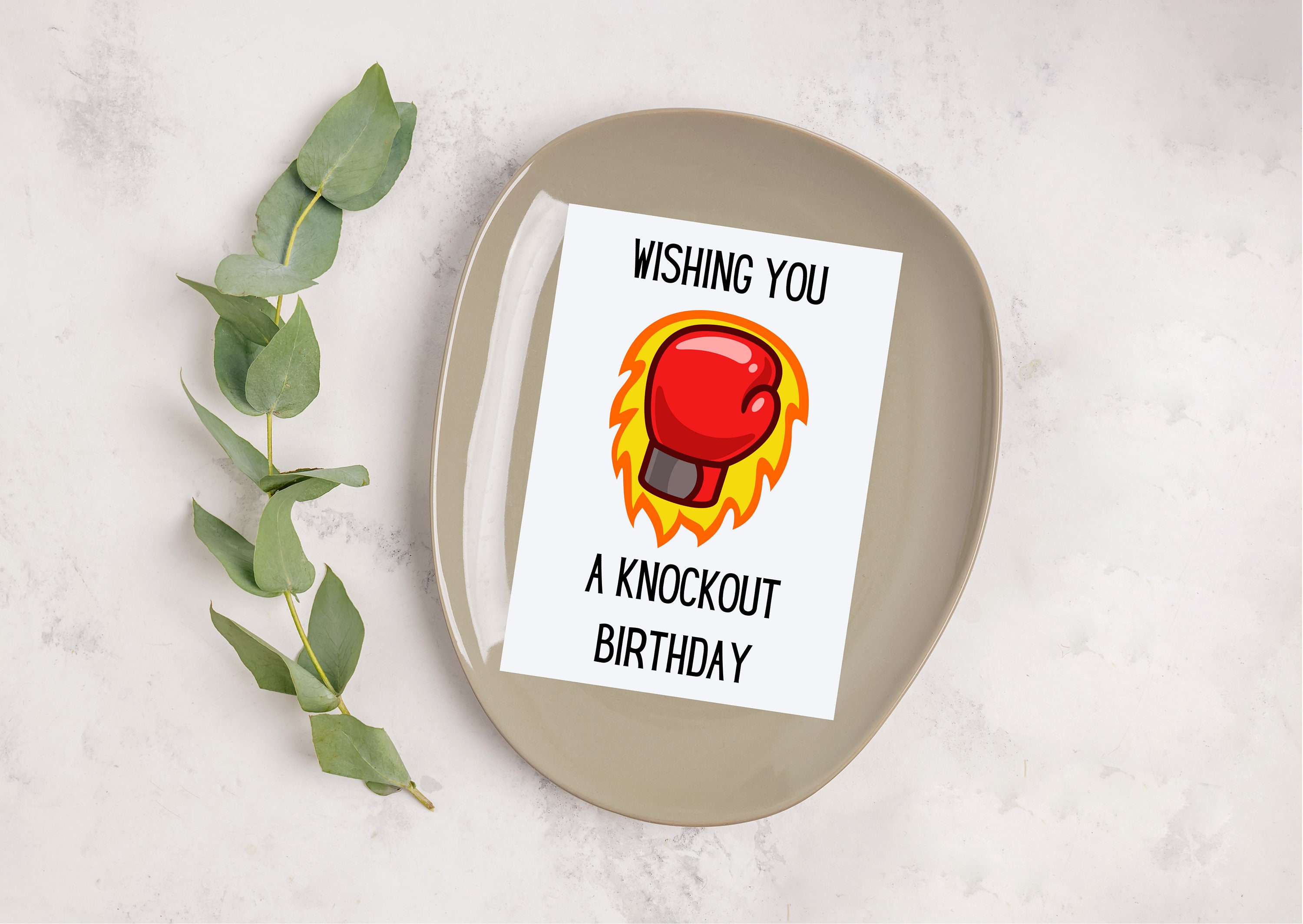 Boxing Birthday Card Wishing You a Knockout Birthday MMA - Etsy