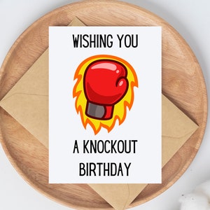 Boxing Birthday Card Wishing You a Knockout Birthday MMA - Etsy