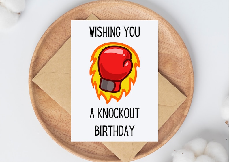 Boxing Birthday Card Wishing You a Knockout Birthday MMA - Etsy