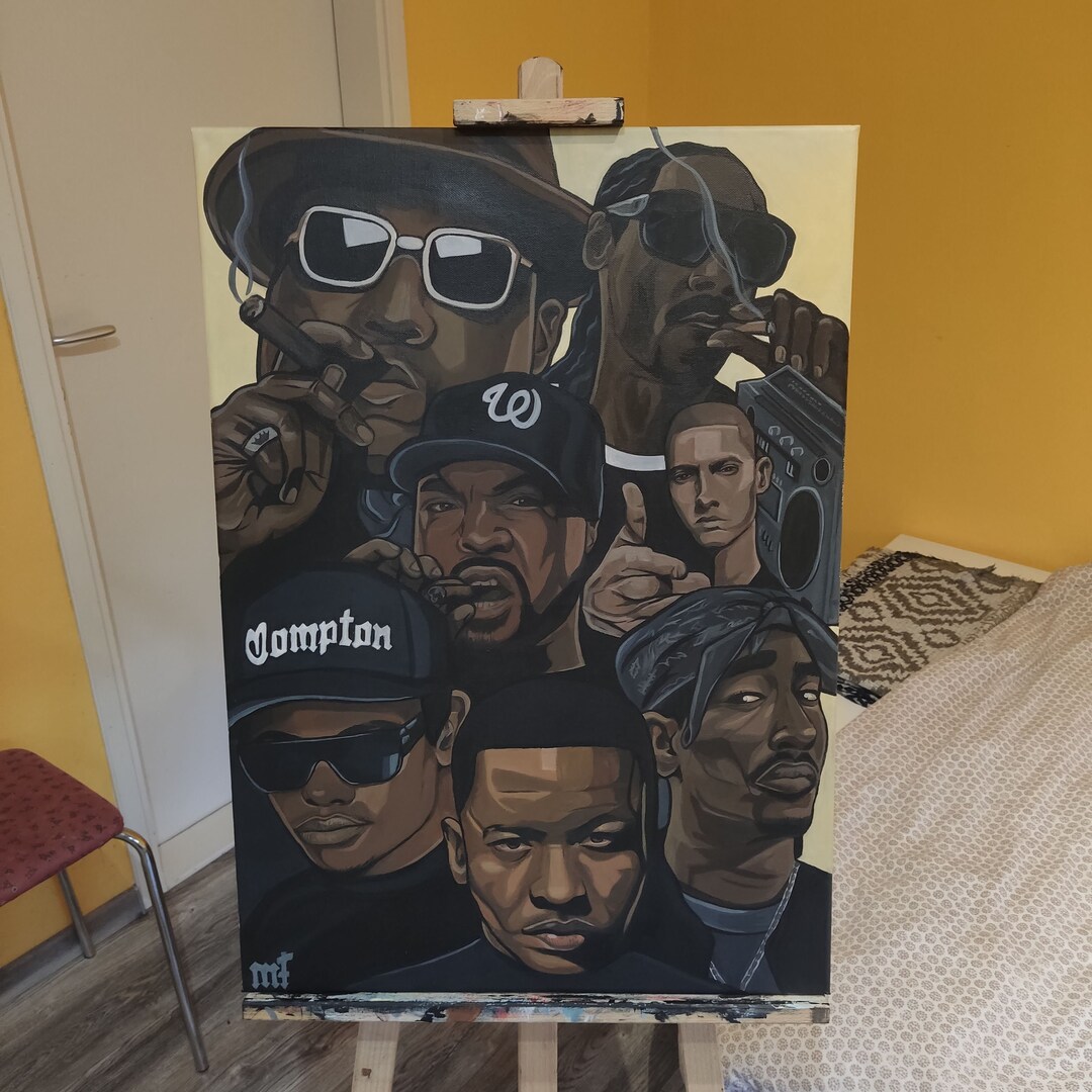 Old School Rappers Painting on Canvas - Etsy