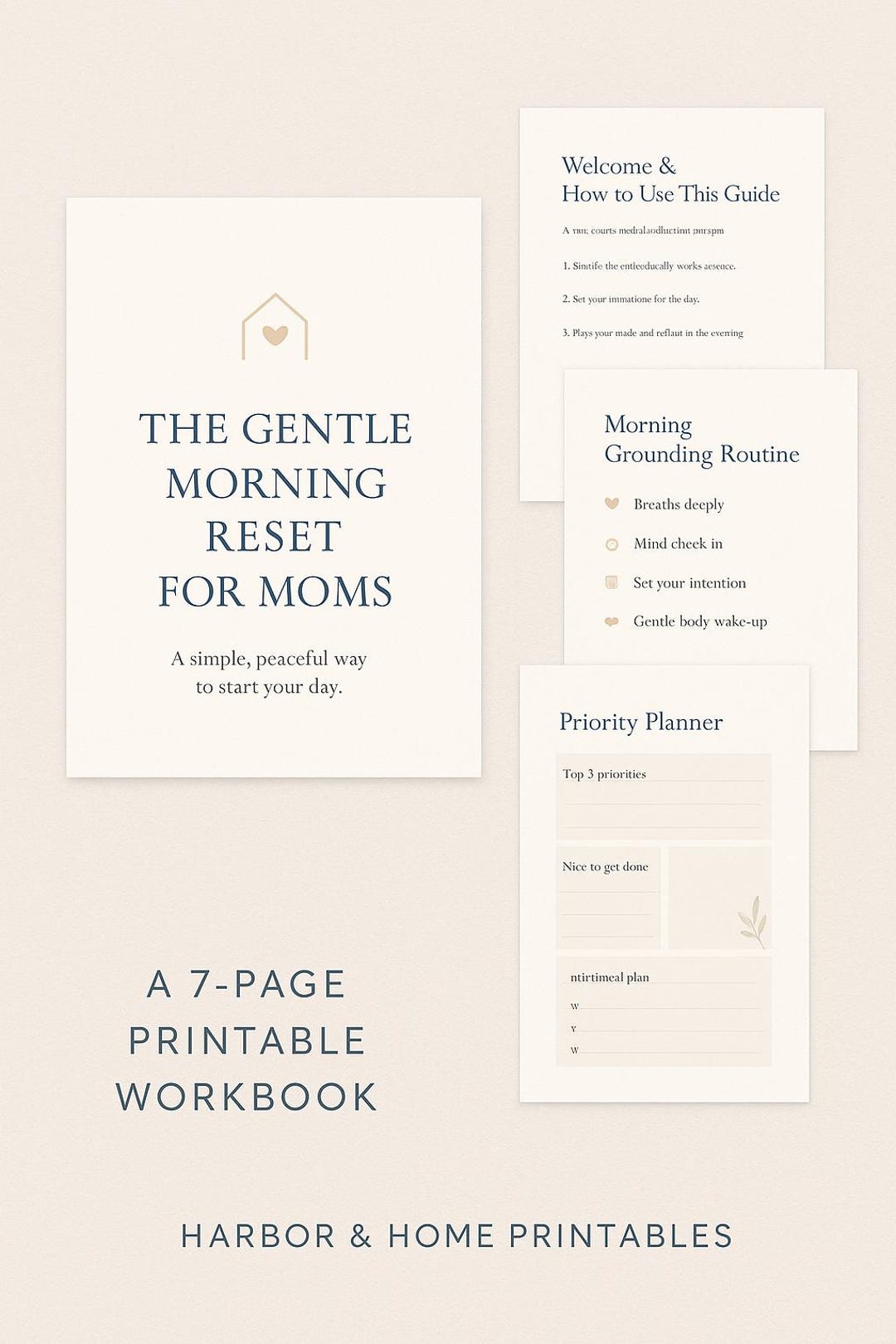Morning Reset Printable Workbook for Moms • Daily Intention (PDF) - Etsy