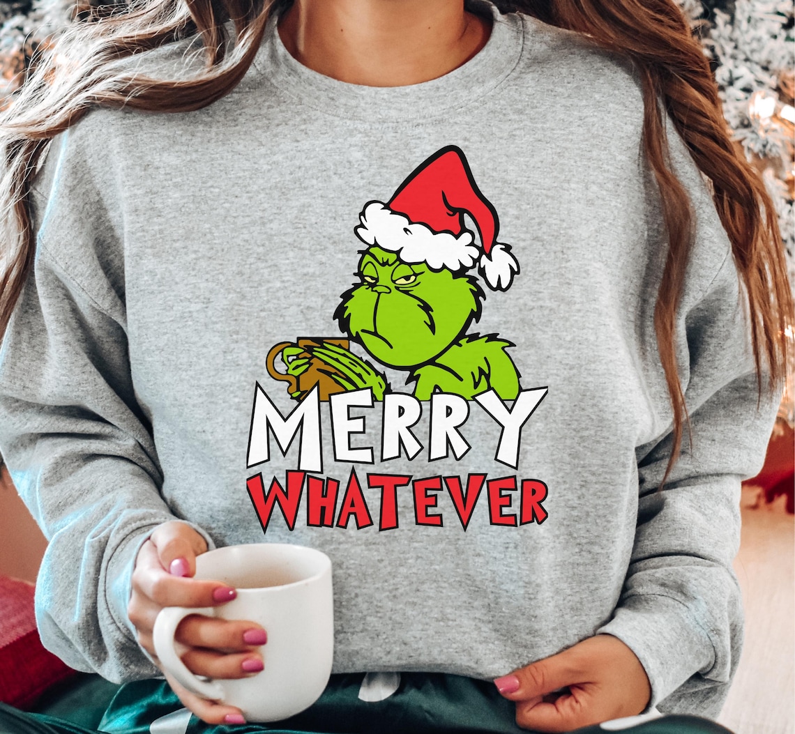 Merry Whatever Grinch Png, Retro Grinch Christmas, Funny Grinch Sublimation, Merry Grinchmas Png ...