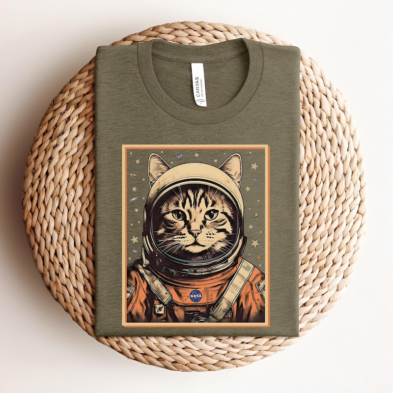 Cat Outer Space T Shirt - Etsy