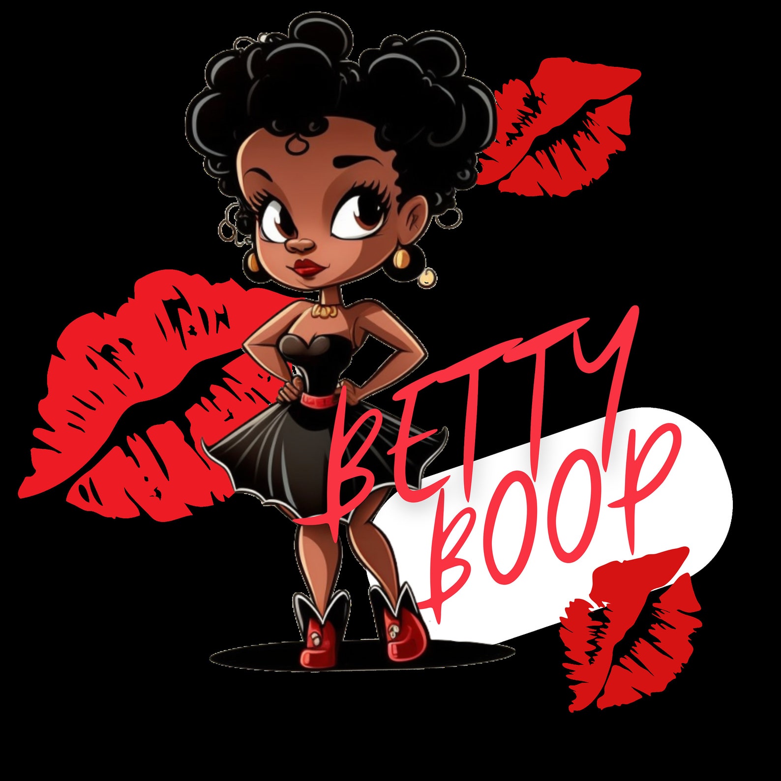 Betty Boop Png, Black Betty Boop,png-instant Download - Etsy