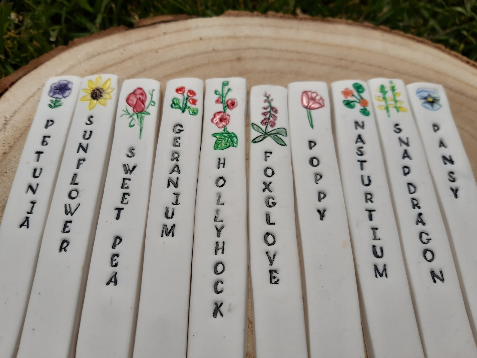 Flower Seed Markers Plant Markers Garden Seed Labels Garden Decor ...