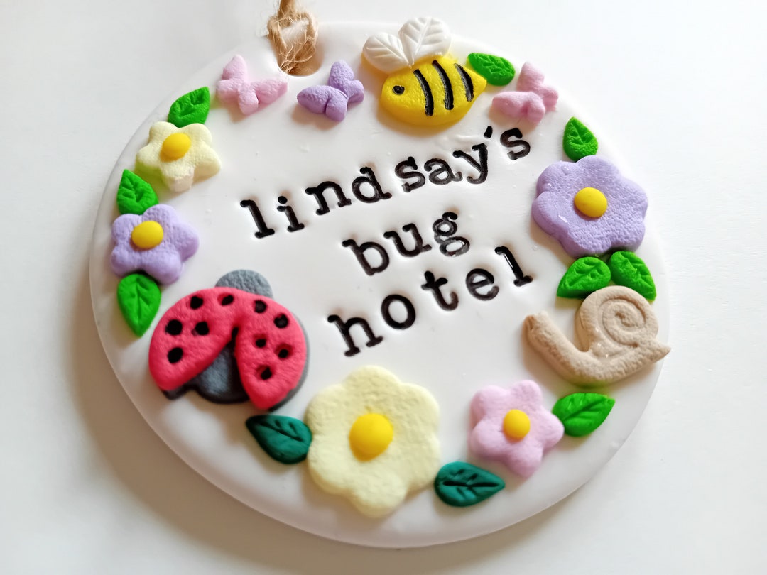 Personalised Bug Hotel Sign. Mini Garden Sign for Bugs. Bug Hotel Tag ...