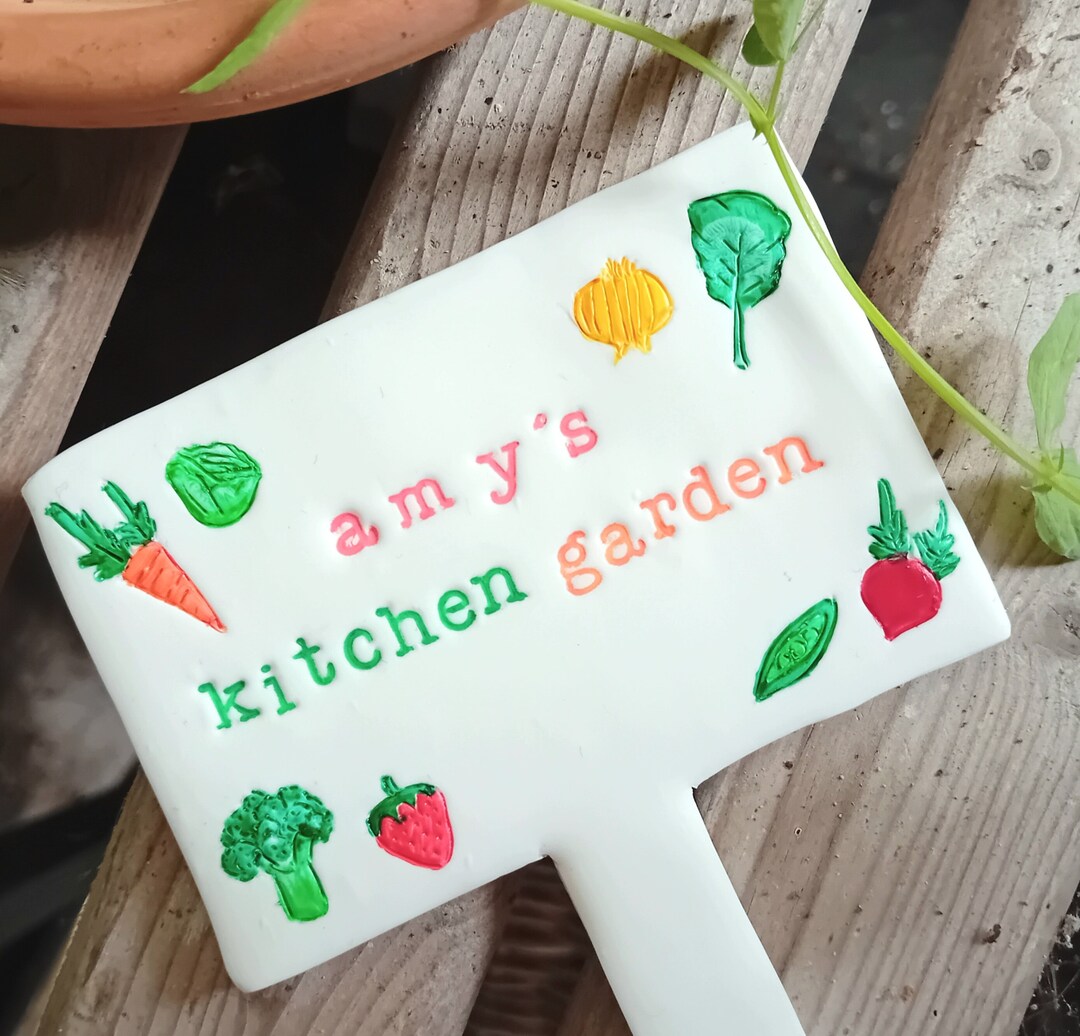 Garden Sign Personalised Allotment Sign Seed Markers Kitchen Garden ...
