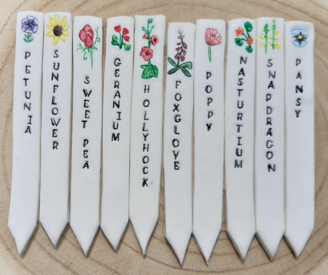 Flower Seed Markers Plant Markers Garden Seed Labels Garden Decor ...