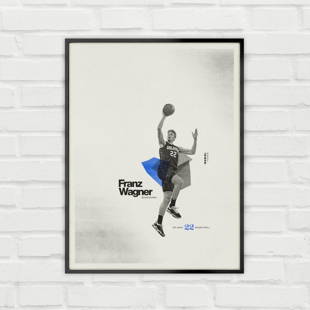 Franz Wagner Poster, Minimalist Orlando Magic Poster, Basketball Print ...