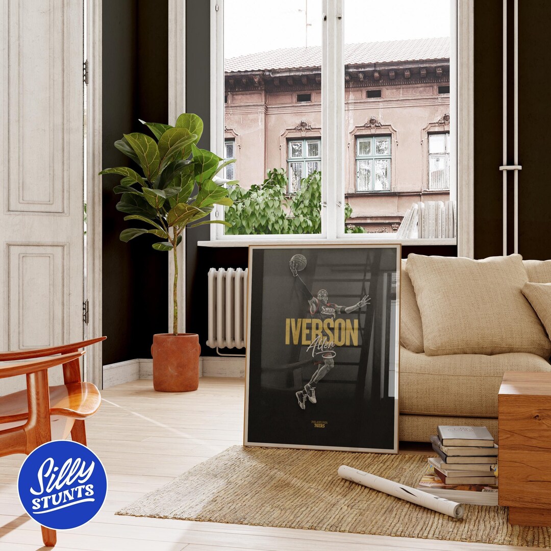 Allen Iverson Poster, Philadelphia 76ers Poster, Basketball Prints ...