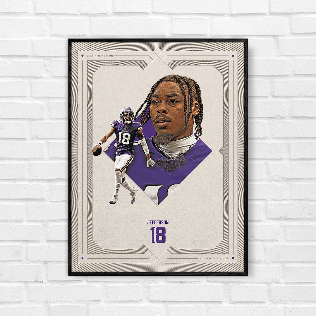 Justin Jefferson Poster Digital Download Minnesota Vikings Football ...