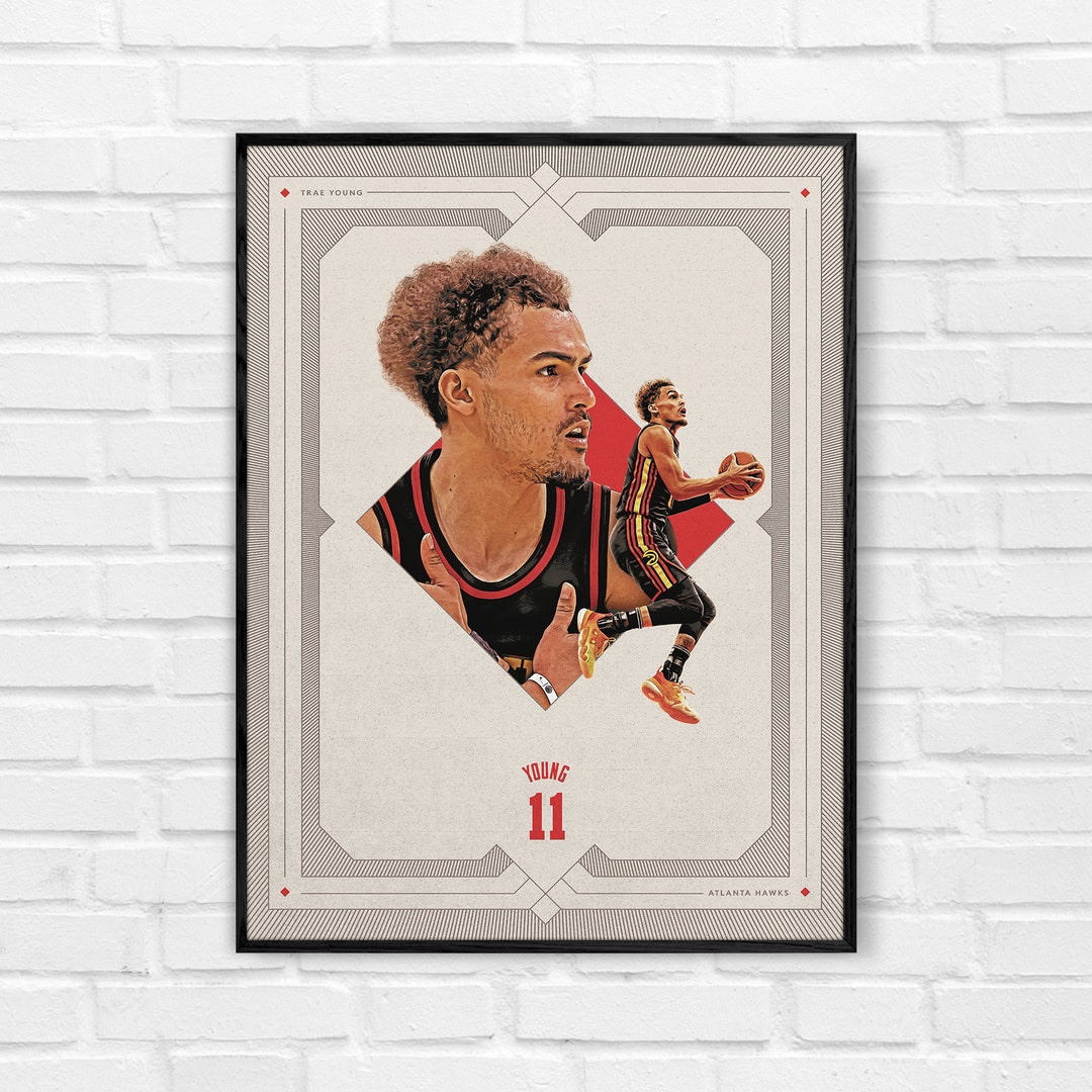 Trae Young Poster Atlanta Hawks Poster Basketball Design NBA Print 6x8 ...