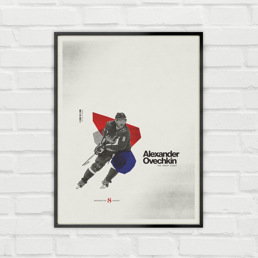 Alex Ovechkin Poster – Washington Capitals Minimalist NHL Hockey Wall ...