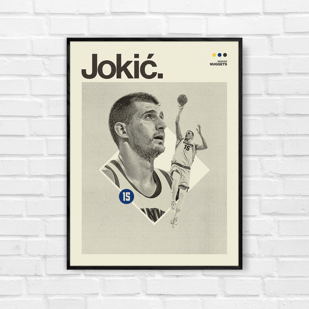 Nikola Jokic Poster Digital Download Denver Nuggets Poster Basketball ...