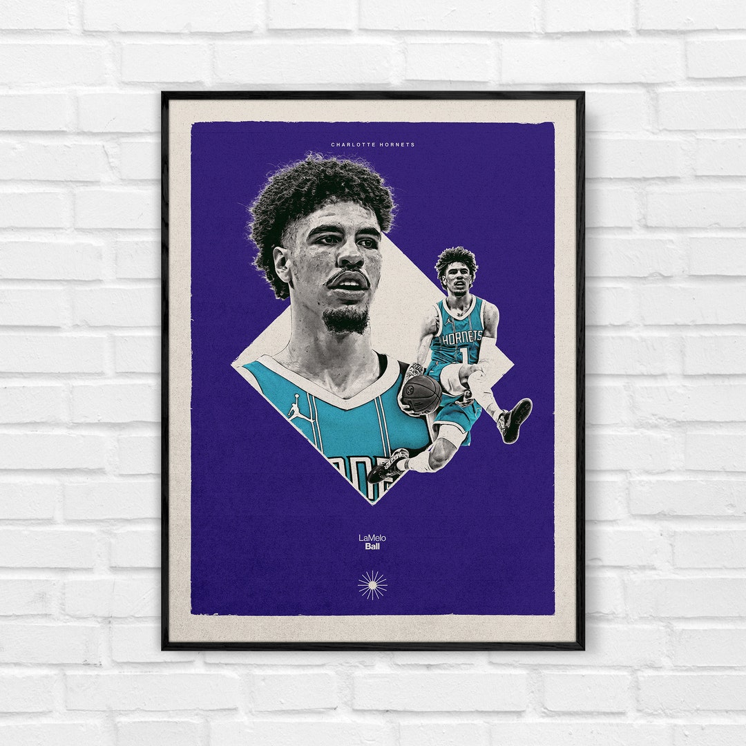 Lamelo Ball Poster Charlotte Hornets NBA Printable Digital Download ...