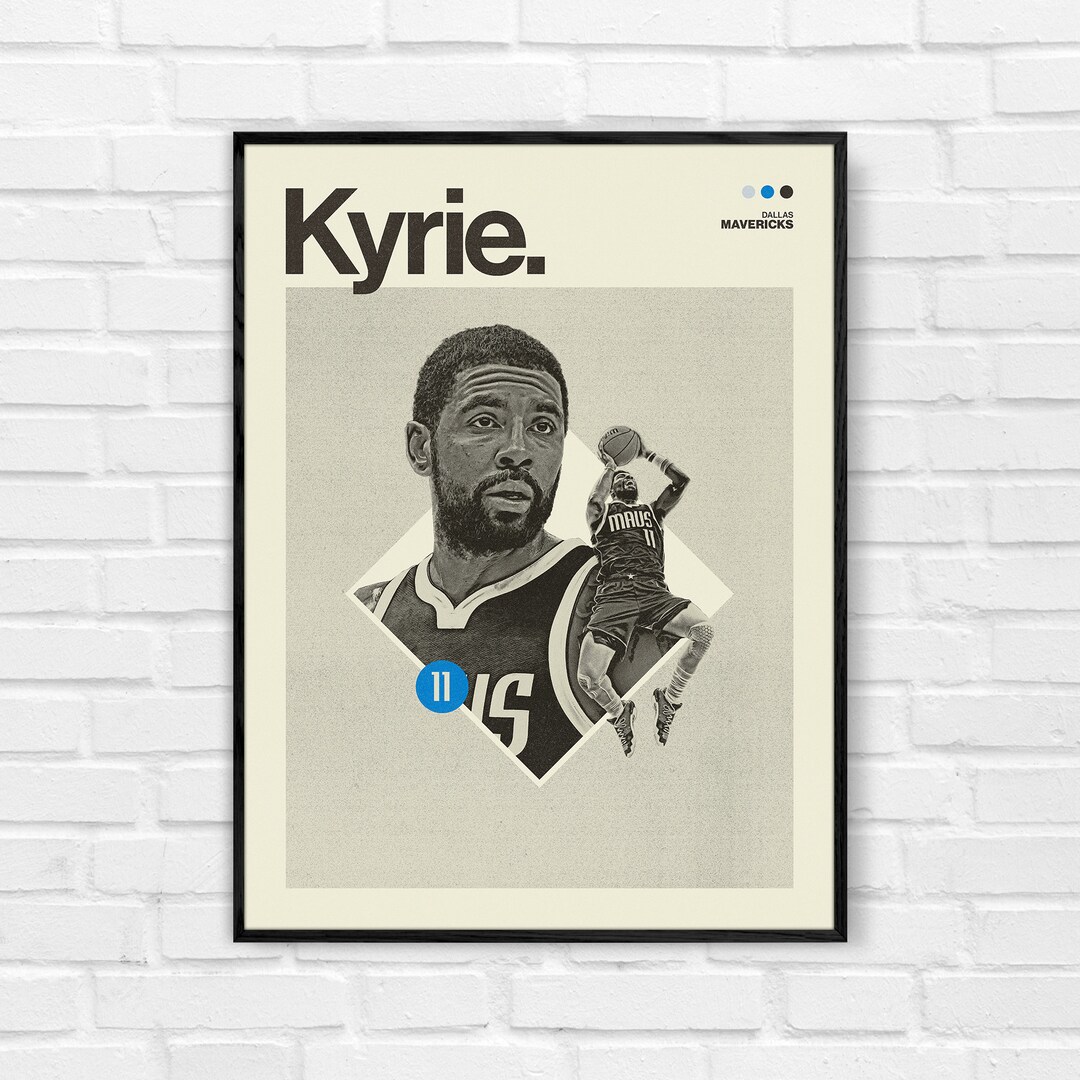 Kyrie Irving Poster Digital Download Dallas Mavericks Poster Basketball ...