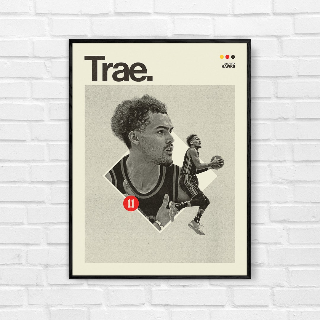 Trae Young Poster Digital Download Atlanta Hawks Poster Basketball ...