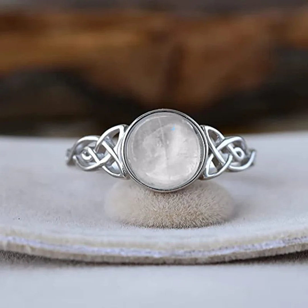 Stainless Steel Moonstone Ring, Minimalist Ring, Gift for Her, Woman ...