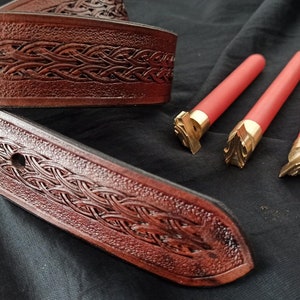 Brass Leather Stamp Set for Wallets, Wheat Pattern Border Tool ...