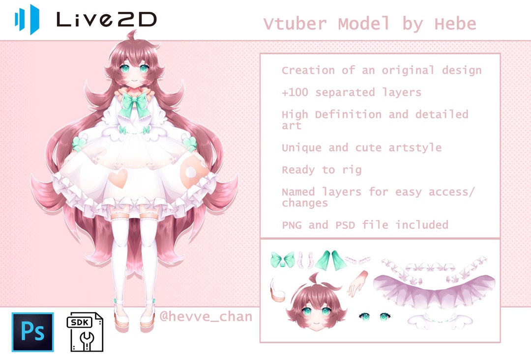 Vtuber Model Rigging / Original Design Live2D / Ready to Use - Etsy México