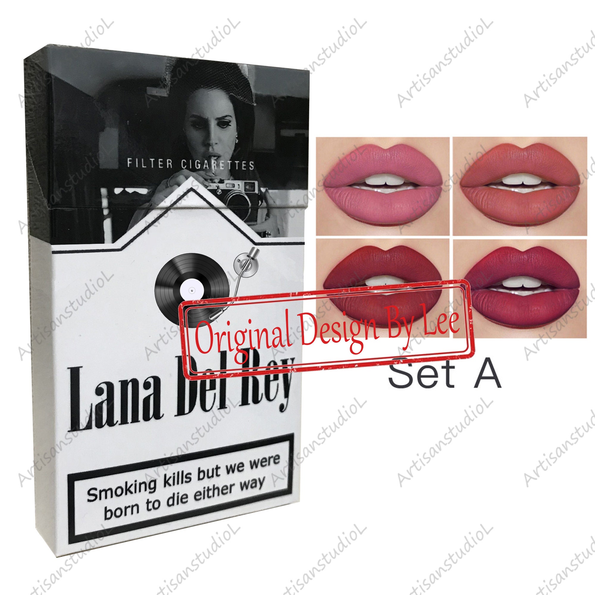 Lana Del Rey Lipstick Personalized Lana Del Rey Cigarette - Etsy UK