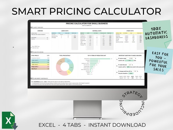 Product Pricing Calculator Pricing Template Business - Etsy Canada