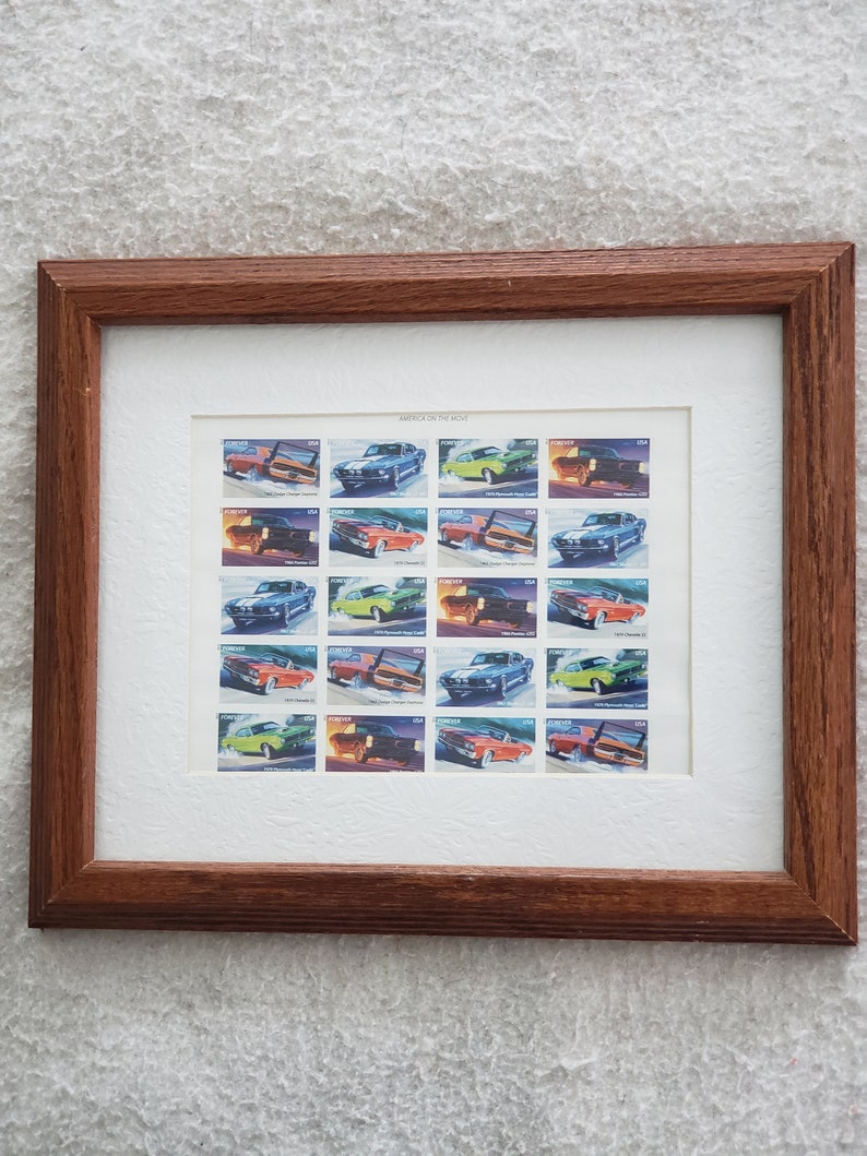 2012 USPS Muscle Car Stamps - Full Sheet - in Frame - Etsy