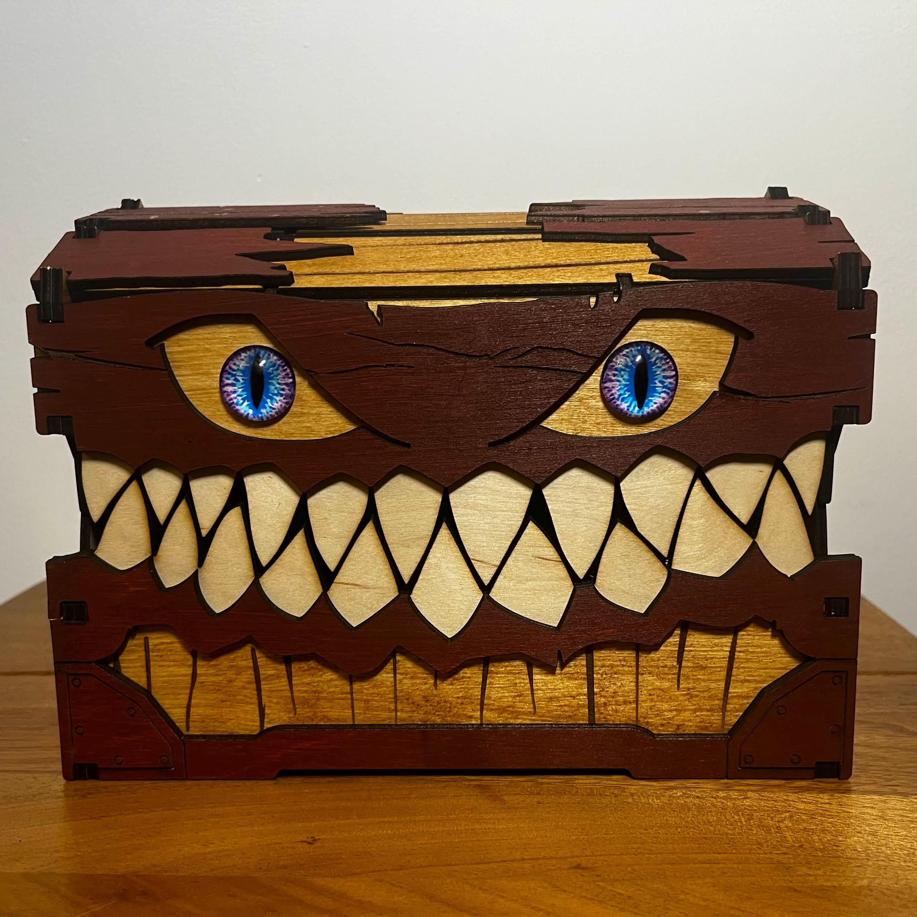 Large Mimic Treasure Chest | Fantasy Storage Box | Dungeon Dice Holder ...
