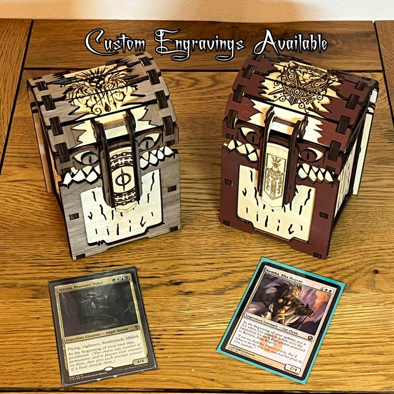 Made to Order 110+ Card DND Inspired Mimic Deck Box With Magnet Locking ...