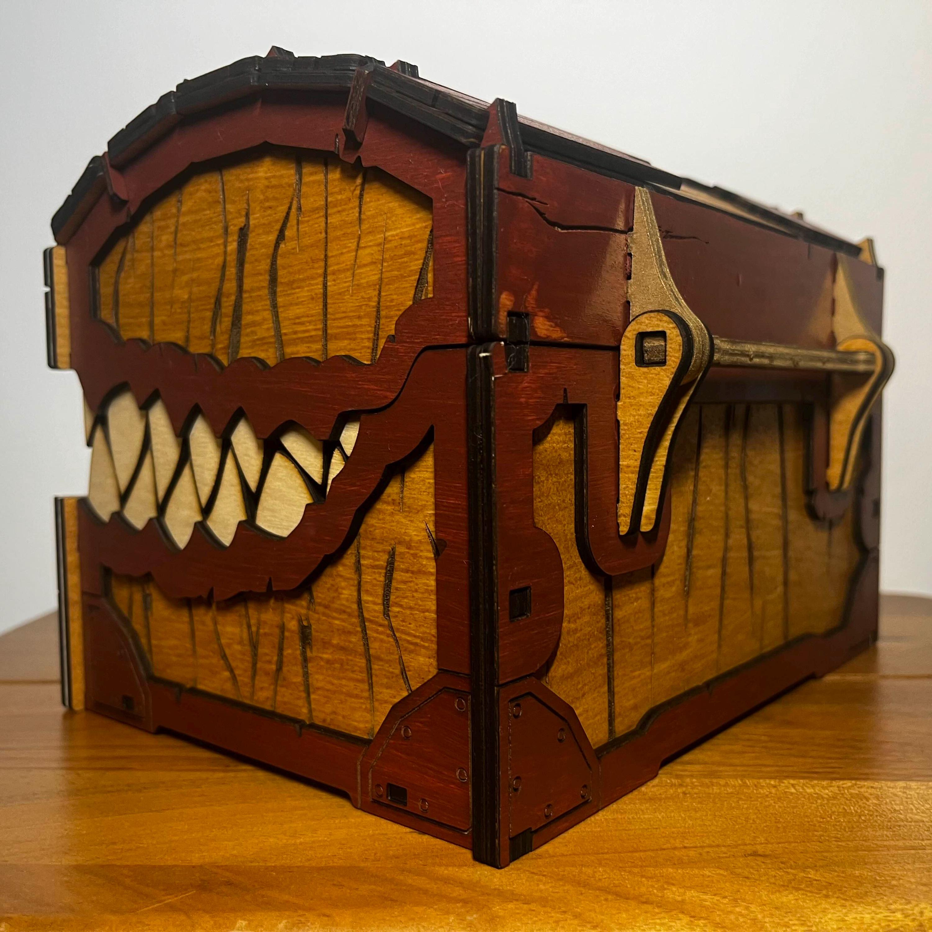 Large Mimic Treasure Chest | Fantasy Storage Box | Dungeon Dice Holder ...