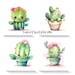Watercolor Kawaii Cactus Clipart Bundle, Commercial Use, Scrapbooking ...