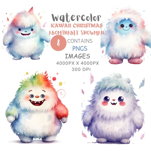 Abominable Snowman Clipart - Etsy