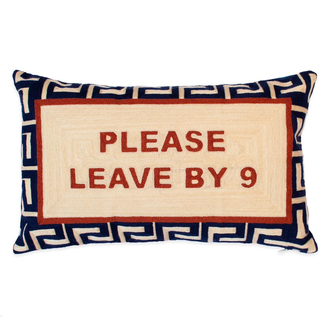 Please Leave by 9 Needlepoint Cushion - Etsy