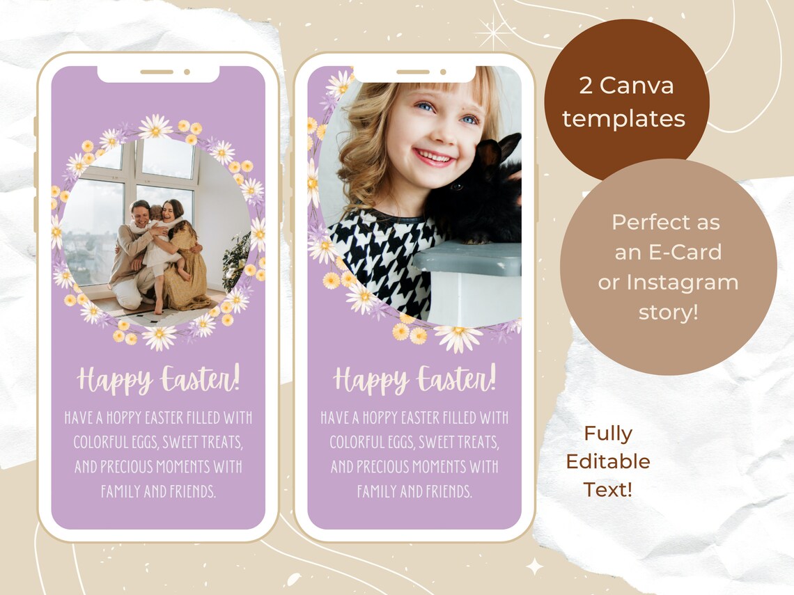 Custom E-card Editable Canva Template With Photo Greeting Card - Etsy