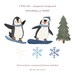 Snowboarding Penguins Clipart Commercial Winter Sports Gender Neutral ...